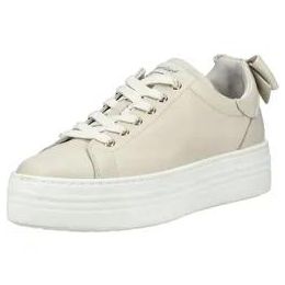 Plateausneaker Nero Giardini "Nero Giardini Sneaker Leder", Damen, Gr. 38, beige, Leder, Schuhe Plateausneaker