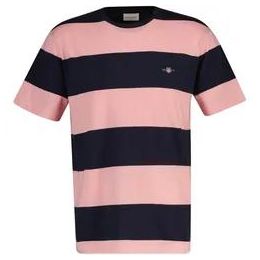 T-Shirt Gant "T-Shirt BAR STRIPE T-SHIRT 1er Pack", Herren, Gr. XXL, bunt (pink), Obermaterial: 100% Baumwolle CO., Shirts T-Shirt