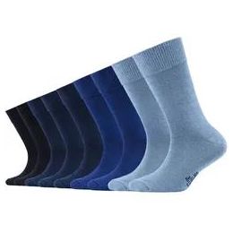 Kurzsocken s.Oliver "Socken 9er Pack", M&auml;dchen, Gr. 39-42, blau, Obermaterial: 80% Baumwolle CO. 17% Polyamid PA. 3% Elasthan EL., Socken