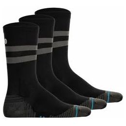 Kurzsocken Stance "Socken Franchise UL Crew 3er Pack", Damen, Gr. 38-42, schwarz, Obermaterial: 79% Nylon NY. 12% Polyester PES. 6% Elasthan EL. 3% Baumwolle CO., Socken