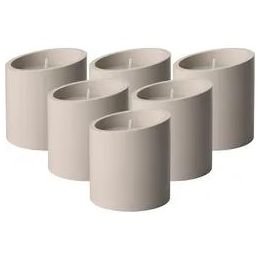 Villeroy & Boch Duftkerze VILLEROY & BOCH "Duftkerzen Energy New Moon Home &oslash; 8,6 x 9,1 cm 6er Set beige", beige, 6 tlg., Kerzen