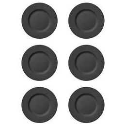 Villeroy & Boch Speiseteller VILLEROY & BOCH "Speiseteller Manufacture Rock &oslash; 27.0 cm 6er Set schwarz", schwarz, Speiseteller, Speiseteller