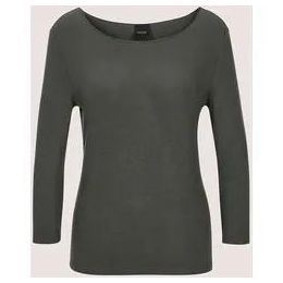 Madeleine Mode 3/4-Arm-Shirt MADELEINE "Shirt Elegantes Glanzshirt mit Viskose-Stretch", Damen, Gr. 34, grau (bleigrau), Obermaterial: 95% Viskose CV. 5% Elasthan EL., Modern, Shirts 3/4-Arm-Shirt