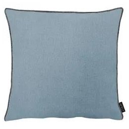 Kissenh&uuml;lle Apelt "Stone", denim, B:46cm L:46cm, Mischgewebe, Bezug: 95% Polyester, 5% Leinen, Kissenbez&uuml;ge, Kissenh&uuml;lle, mit Kettelrand
