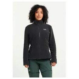 Fleecejacke Jack Wolfskin "TAUNUS 200 FZ W", Damen, Gr. XXL (48), schwarz, Obermaterial: 100% POLYESTER. Futter: 100% POLYESTER, Jacken Fleecejacke
