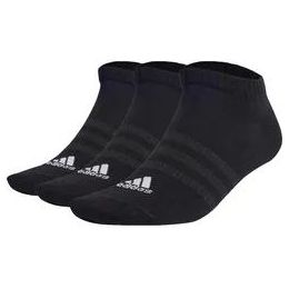 Sneakersocken Adidas ORIGINALS "Socken Thin and Light Sportswear Low Cut Socks 3er Pack", Damen, Gr. 46-48, schwarz, Obermaterial: 47% Baumwolle CO. 43% Polyester PES. 8% Nylon NY. 2% Elasthan EL., Socken Sneakersocken