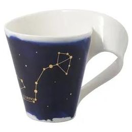 Villeroy & Boch Tasse VILLEROY & BOCH "Tasse Skorpion NewWave Stars 300 ml wei&szlig;-blau", bunt (wei&szlig;, blau), Porzellan, Trinkgef&auml;&szlig;e, Tasse