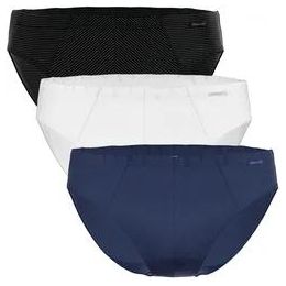Slip Ammann "Slip Cotton & More Mini Slip 3P 3er Pack", Herren, Gr. XXL, bunt (wei&szlig;, dunkelblau, schwarz), Obermaterial: 57% Modal CMD. 35% Baumwolle CO. 8% Elasthan EL., Unterhosen Slip