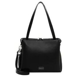 Shopper Tamaris "Shopper TAS Katharina", Damen, Gr. B/H/T: 30,5cm x 26cm x 12cm 0, schwarz (schwarz 100), Polyurethan, Taschen Shopper
