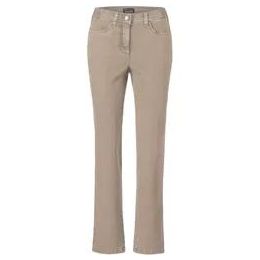 Regular-fit-Jeans GOLDNER "Kurzgr&ouml;&szlig;e Denimhose mit Stretchkomfort", Damen, Gr. 27, K-Gr, beige, Obermaterial: 78% Baumwolle CO. 20% Polyester PES. 2% Elasthan EL., normal, Jeans, Ohne