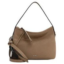 Beuteltasche SURI FREY "Beutel SFY Macy", Damen, Gr. B/H/T: 33cm x 23cm x 12cm 0, grau (taupe 900), Polyurethan, Taschen Beuteltasche