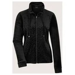 Madeleine Mode Kurzjacke MADELEINE "Sweatjacke Flauschige Nickijacke mit Rei&szlig;verschluss", Damen, Gr. 36, schwarz, Obermaterial: 90% Polyester PES. 10% Elasthan EL., Modern, Jacken Kurzjacke, Weiche Nicki-Qualit&auml;t