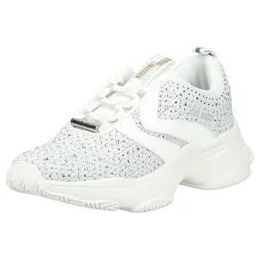 Sneaker Steve Madden "Steve Madden Sneaker Lederimitat/Textil", Herren, Gr. 40, wei&szlig;, silber, Lederimitat, Textil, Schuhe Sneaker