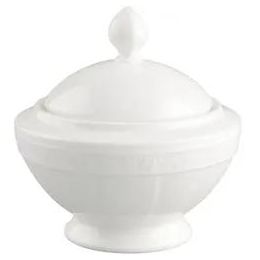 Villeroy & Boch Zuckerstreuer VILLEROY & BOCH "Zuckerdose White Pearl &oslash; 11,7 cm wei&szlig;", wei&szlig;, Zuckerstreuer