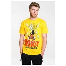 T-Shirt logoshirt "Asterix - Der Gallier", Herren, Gr. 5XL, gelb, 100% Baumwolle, bedruckt, normal, Rundhals, Shirts T-Shirt, mit Retro-Print