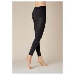 Strickstrumpfleggings Kunert "Leggings Liz", Damen, Gr. 48-50, schwarz (schwarz 0070), Obermaterial: 97% Baumwolle CO. 3% Elasthan EL., Strumpfhosen