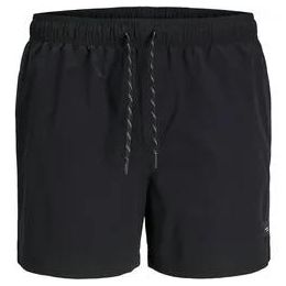 Jack & Jones Badeshorts JACK & JONES "Badeshorts SWIM SHORTS", Herren, Gr. M, N-Gr, schwarz, Obermaterial: 100% Polyester PES., Badehosen Badeshorts