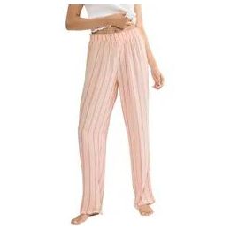 Pyjamahose Triumph "Mix & Match Trousers Viscose 01", Damen, Gr. 38, N-Gr, pink, light combination, Web, Obermaterial: 100% Viskose, bequem lang, Hosen Pyjamahose, Gummizug, gestreift, leicht