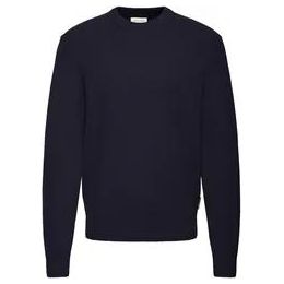 Strickfleece-Pullover Casual Friday "Strickpullover CFANDRO", Herren, Gr. XXL, blau (schwarz navy melange), Obermaterial: 50% Polyacryl PAN. 28% Polyester PES. 22% Nylon NY., Pullover