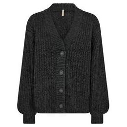 Cardigan soyaconcept "Soya Concept Cardigan SC-GUNNA 8", Damen, Gr. XL, 99780 dk grau melange, Obermaterial: 51% Polyester, 26% Polyacryl, 8% Nylon, 13% Wolle, 2% Elasthan, Strickjacken
