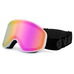 Snowboardbrille YEAZ "Magnet-Ski-Snowboardbrille pink verspiegelt/wei&szlig; APEX", wei&szlig;, Sportbrillen