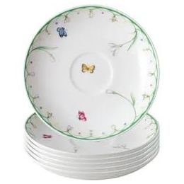 Villeroy & Boch Untertasse VILLEROY & BOCH "Mokka- / Espressountertassen Colourful Spring &oslash; 11,7 cm 6er Set bunt", bunt, L:11,7cm, Speiseteller