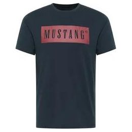 T-Shirt Mustang "T-Shirt Style Austin 1er Pack", Damen, Gr. S, blau (dunkelblau), Obermaterial: 100% Baumwolle CO(Bio)., Shirts T-Shirt