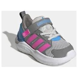 Sneaker Adidas SPORTSWEAR "LIGHTORAMA RUNNER INFANTS", Damen, Gr. 25, grau one, lucid pink, lucid aquamarine, Synthetik, Textil, Schuhe Sneaker, f&uuml;r Kinder, mit Blink Funktion