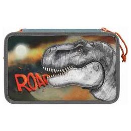 Buntstift Depesche "3-Fach Federtasche Roar Dino World 20 x 13 cm bunt", Kinder, bunt, Kunststoff, Stifte
