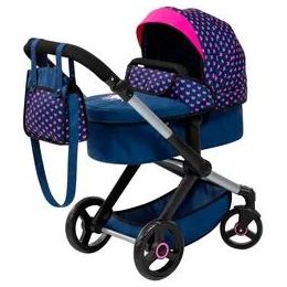 BAYER DESIGN Kombi-Puppenwagen BAYER "Xeo", bunt (einhorn blau, pink), Puppenwagen, KinderB:37cm H:73cm T:68cm, Kunststoff, Metall, Stoff, B:37cm H:73cm T:68cm