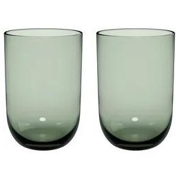 Villeroy & Boch Longdrinkglas "Longdrinkbecher Like Glass 385 ml 2er Set", gr&uuml;n (sage), 2 tlg., Glas, LIKE. BY VILLEROY & BOCH, Trinkgef&auml;&szlig;e