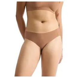 Slip Sloggi "ZERO Feel 2.0 High leg", Damen, Gr. L, braun (nostalgic braun), Single Jersey, Obermaterial: 76% Polyamid, 24% Elasthan, k&ouml;rpernah, Unterhosen Slip, nahtlos und unsichtbar