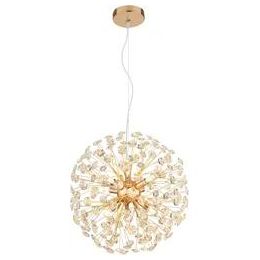 Globo LIGHTING H&auml;ngeleuchte "KATRINA", goldfarben, &Oslash; 40cm H: 150cm, 1 Stk., Leuchten, Luster H&auml;ngelampe Esszimmer Esstisch-Lampe elegant, H&auml;ngeleuchte