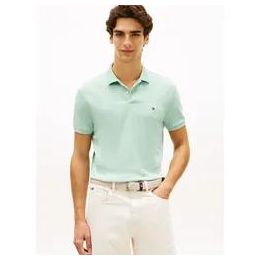 Poloshirt Tommy Hilfiger "LIQUID COTTON REGULAR SEASONAL", Herren, Gr. L, crushed mint, Jersey, Obermaterial: 100% Baumwolle, normal h&uuml;ftlang, Rippb&uuml;ndchen, Shirts, mit Logostickerei