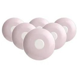Villeroy & Boch Untertasse VILLEROY & BOCH "Kaffeeuntertassen Rose Garden &oslash; 14,8 cm 6er Set rosa", rosa, Speiseteller