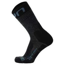 Kurzsocken uyn "Socken 1er Pack", Herren, Gr. 45-47, grau (grau, blau), Obermaterial: 46% Polyamid PA. 25% Wolle mw. 23% Lyocell CLY. 3% Elasthan EL. 3% Leinen LI., Socken