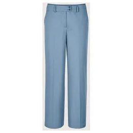 Madeleine Mode Culotte MADELEINE "Culotte Elegante 7/8-Hose mit B&uuml;gelfalten", Damen, Gr. 40, N-Gr, blau (rauchblau), Obermaterial: 52% Polyester PES. 45% Baumwolle CO. 3% Elasthan EL., Modern, Hosen Culotte