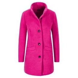 Langmantel GOLDNER "Stepp-Winterjacke mit Kapuze", Damen, Gr. 46, pink, Obermaterial: 50% Polyester PES. 50% Wolle mw., figurumspielend, M&auml;ntel, Mit hochwertigem Twillfutter