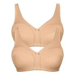 Soft-BH Viania "2er Pack Baumwoll Soft BH Basic", Damen, Gr. 80, Cup D, beige (makeup makeup), Obermaterial: 100% Baumwolle CO., BHs Soft-BH