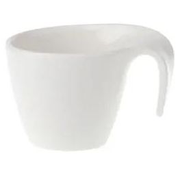 Villeroy & Boch Espressotasse VILLEROY & BOCH "Mokka-/Espressotasse Flow 100 ml wei&szlig;", wei&szlig;, Porzellan, Trinkgef&auml;&szlig;e, Espressotasse