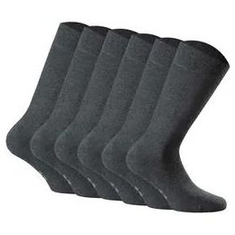 Kurzsocken Rohner Socks "Socken cotton II 6er Pack 6er Pack", Herren, Gr. 35-38, grau (anthrazit), Obermaterial: 80% Baumwolle CO. 17% Polyamid PA. 3% Elasthan EL., Socken