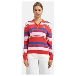 Smith & Soul Polokragenpullover SMITH & SOUL, Damen, Gr. S, mandarine, Strick, Material: 40% Viskose, 30% Polyamid, 20% Polyester, 10% Kaschmir, gestreift, regular fit normal, hoch geschlossener Ausschnitt, eingesetzt Rippb&uuml;ndchen, Pullover, mit Stickerei