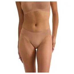 Slip Sloggi "ZERO Feel Pure High leg", Damen, Gr. XS, beige (nostalgic braun), Single Jersey, Obermaterial: 54% Modal, 24% Polyamid, 22% Elasthan, Unterhosen Slip, nat&uuml;rlich und unsichtbar