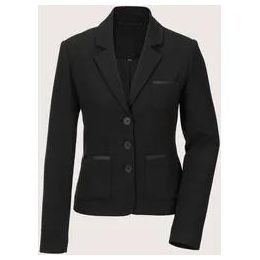 Madeleine Mode Kurzblazer MADELEINE "Blazer Blazer aus Struktur-Jersey", Damen, Gr. 40, schwarz, Obermaterial: 65% Polyester PES. 30% Viskose CV. 5% Elasthan EL., Modern, normal, Blazer Kurzblazer