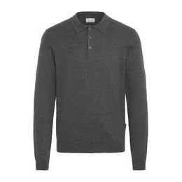 Longsleeve Casual Friday "Strickpullover CFFRODE", Herren, Gr. XL, grau (dunkelgrau melange), Obermaterial: 95% Baumwolle CO. 5% Kaschmir WS., Shirts