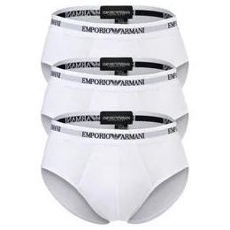 Slip Emporio Armani "Slip Core Logoband 3er Pack", Herren, Gr. M, wei&szlig;, Obermaterial: 95% Baumwolle CO. 5% Elasthan EL., Unterhosen Slip