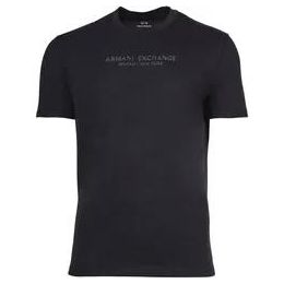 Giorgio Armani T-Shirt ARMANI EXCHANGE "T-Shirt T-SHIRT 1er Pack", Herren, Gr. L, blau (dunkelblau), Obermaterial: 100% Baumwolle CO., Shirts T-Shirt