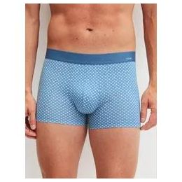 Boxershorts Calida "Cotton Code Design", Herren, Gr. XL (56), atlantic blau, Single Jersey, Obermaterial: 94% Baumwolle, 6% Elasthan, k&ouml;rpernah, Unterhosen, mit weichem Elastikbund, ohne Eingriff