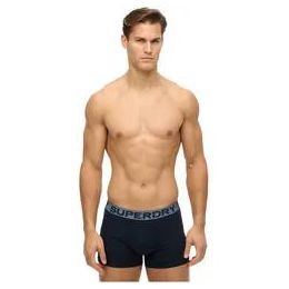 Boxershorts Superdry "Boxershort BOXER TRIPLE PACK 3er Pack", Herren, Gr. XL, blau (dunkelblau, grau), Obermaterial: 95% Baumwolle CO. 5% Elasthan EL., Unterhosen