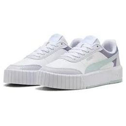 Sneaker Puma "Carina Mia Sneakers M&auml;dchen", Damen, Gr. 37,5, wei&szlig; fresh water lavender pop blau lila, Obermaterial: Kuhleder, Textil, Synthetik. Futter: Textil. Innensohle: Textil. Laufsohle: Gummi, Schuhe Sneaker